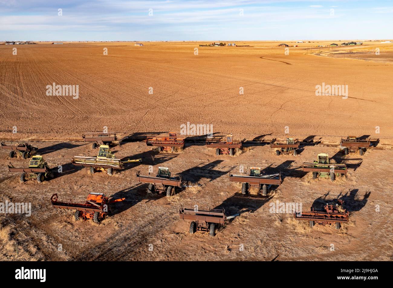 Canyon, Texas - Combine City, where a dozen old farm combines are ...