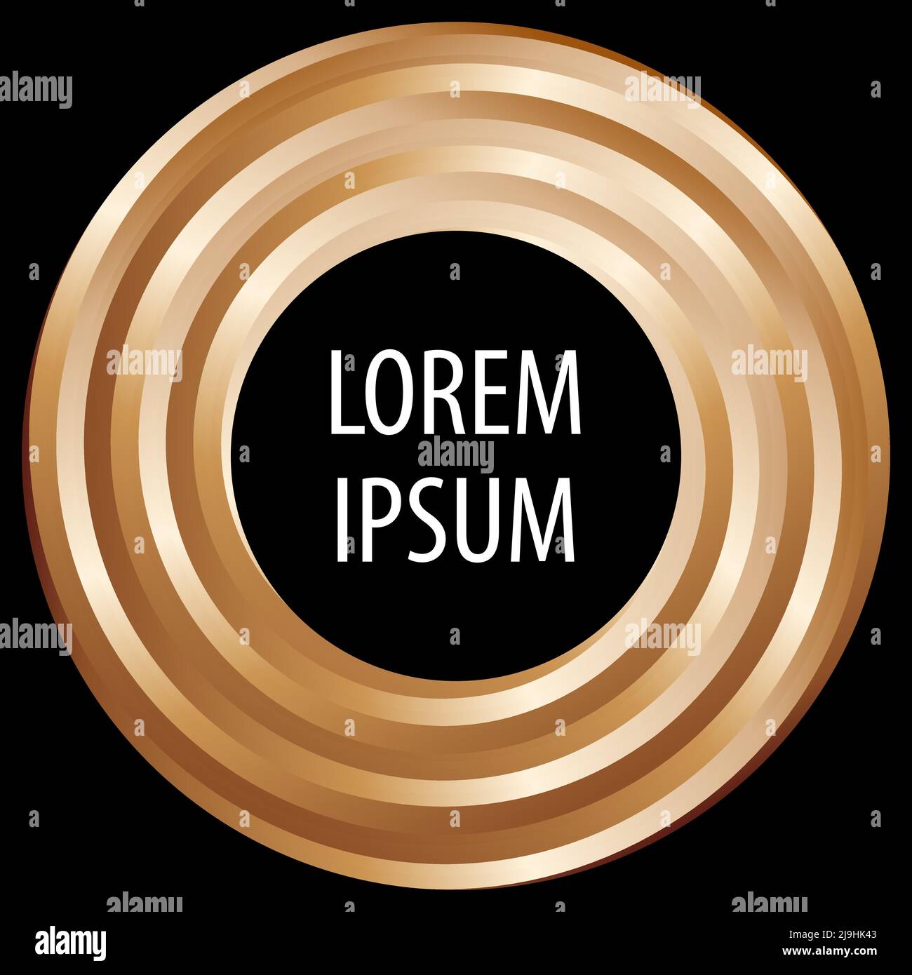 Vector illustration. Twisting metal bands creating a circle, in the ...