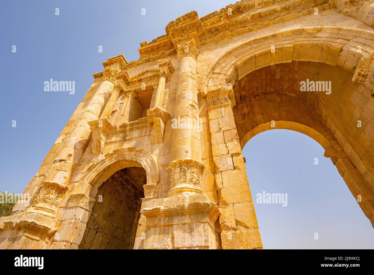 The Arch of Hadrian built to honour the vast of Emperor Hadrian to ...