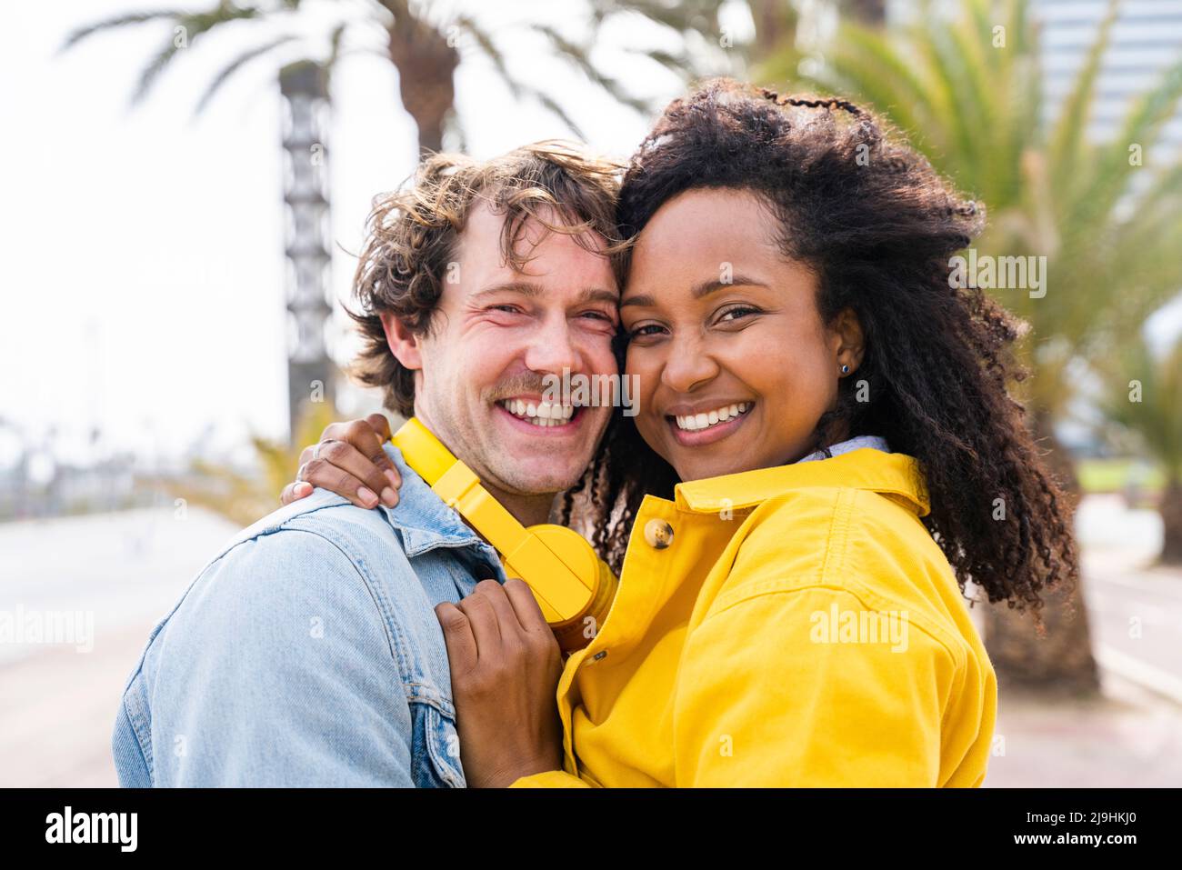 Happy multiethnic couple love hi-res stock photography and images - Alamy