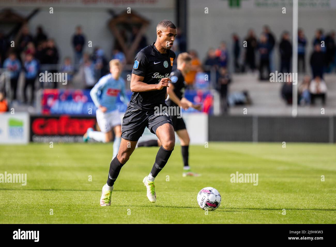 Haderslev, Denmark. 21st, May 2022. Daniel Anyembe (24) of Viborg FF ...