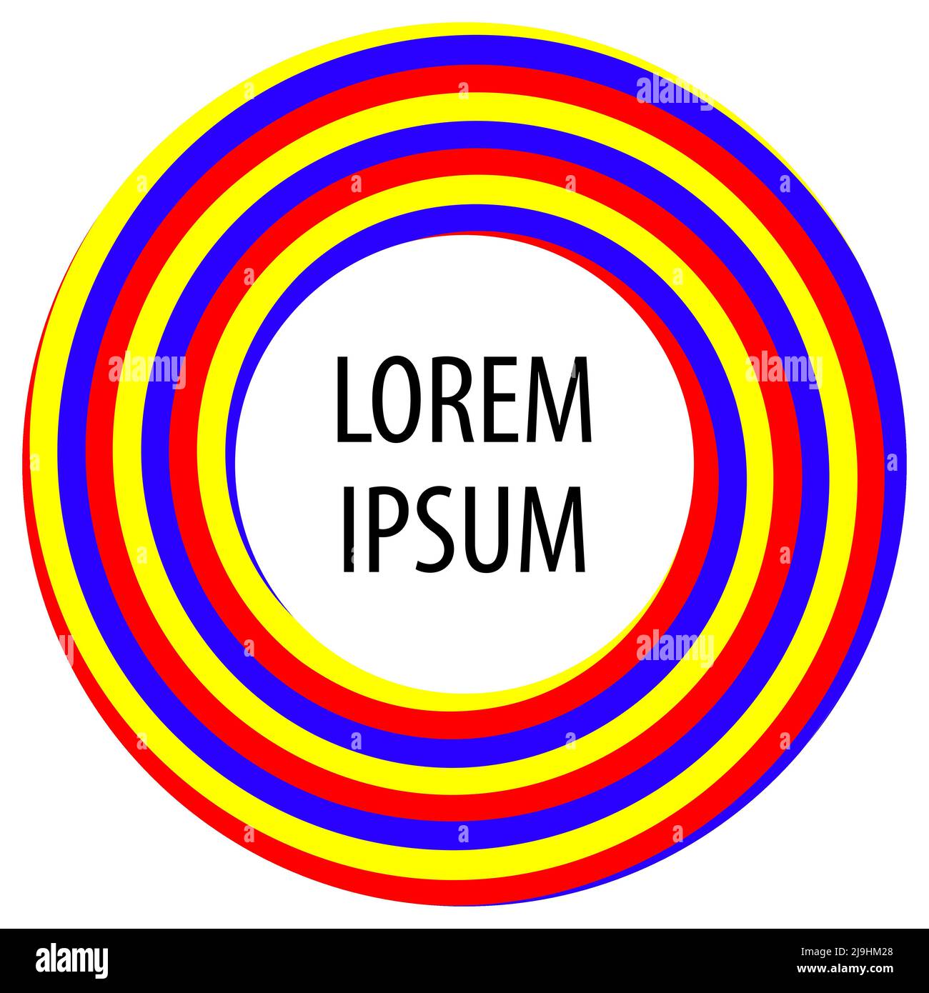 Round spiral shape background. Twisting color strips creating a circle ...