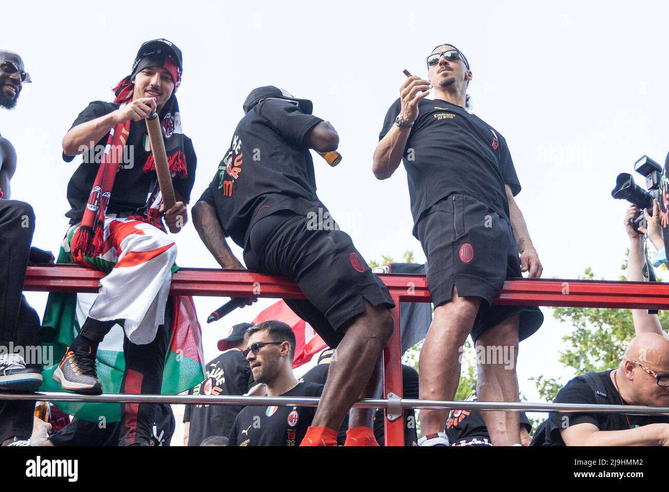 Milan, Italy - may 23 2022 - a.c. Milan celebrates winning championship ...