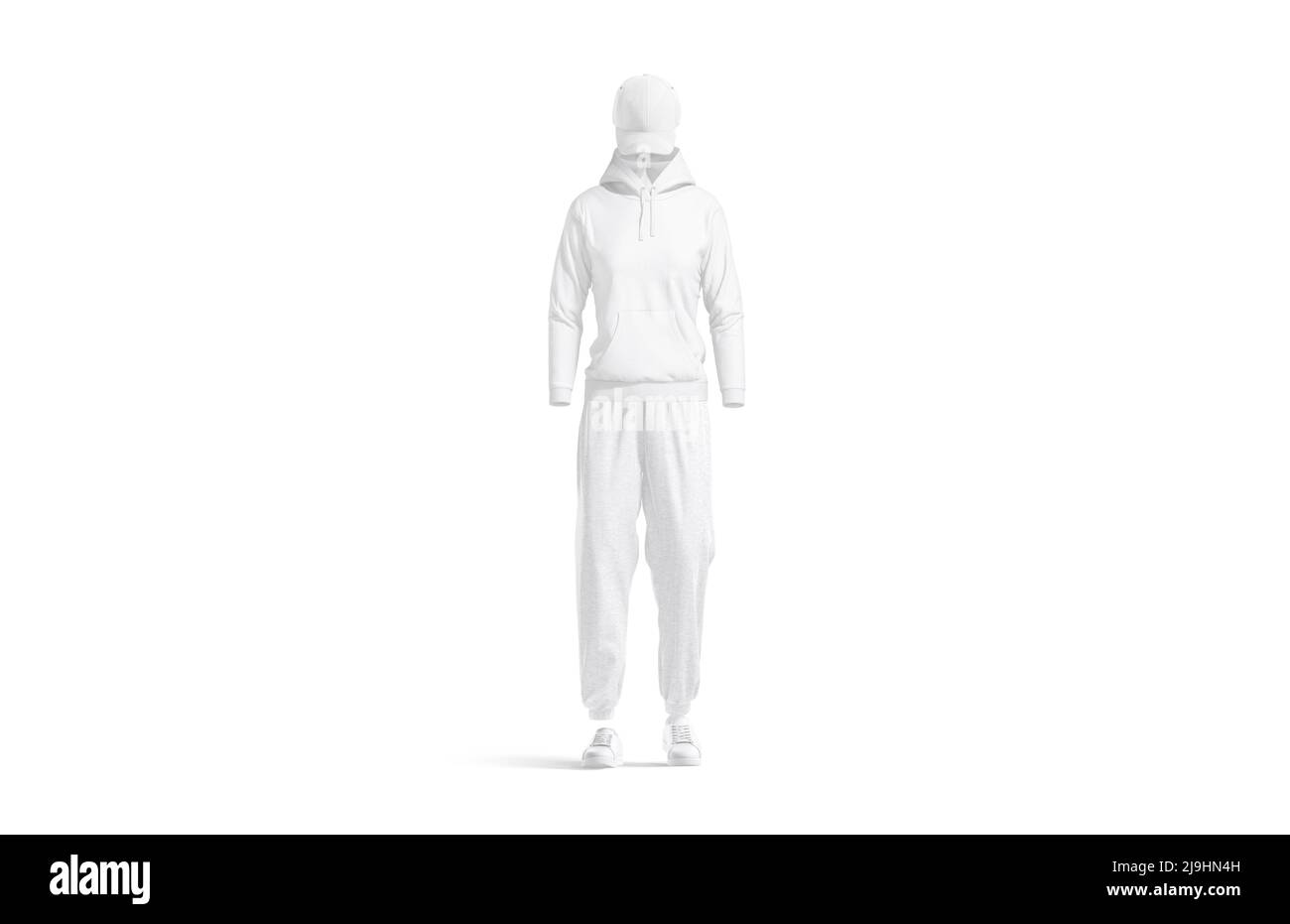 Blank white women sport uniform mockup, front view Stock Photo - Alamy