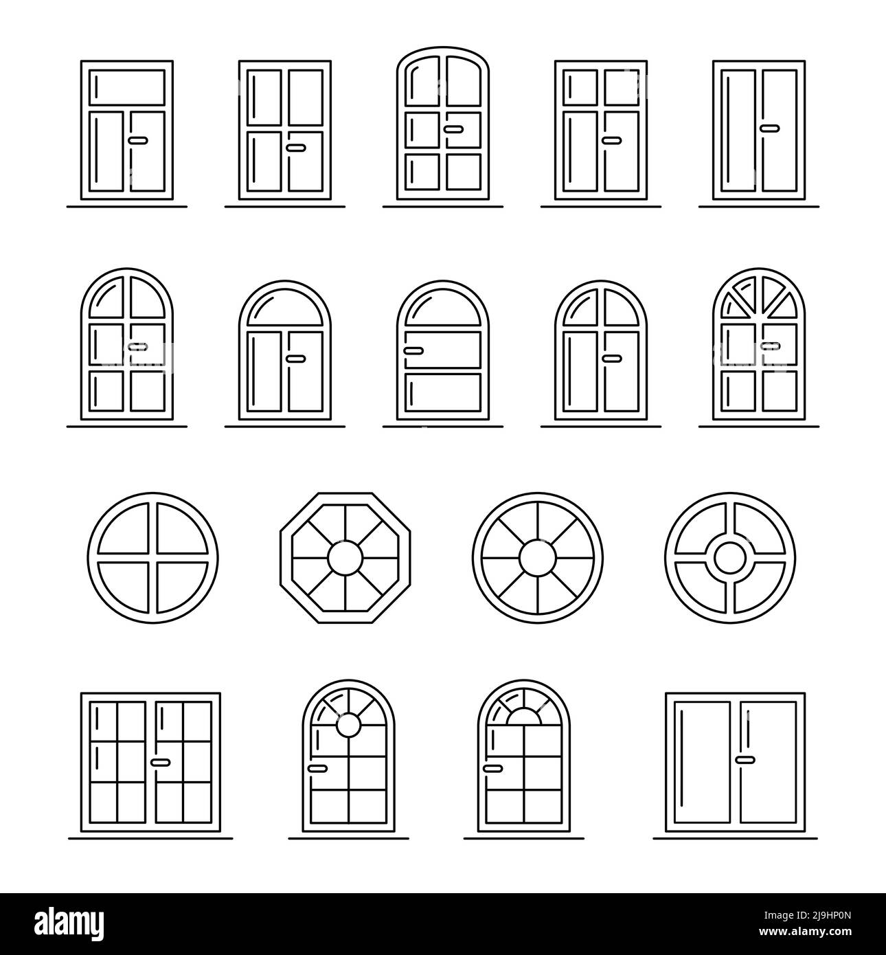Facade and round windows Cut Out Stock Images & Pictures - Alamy