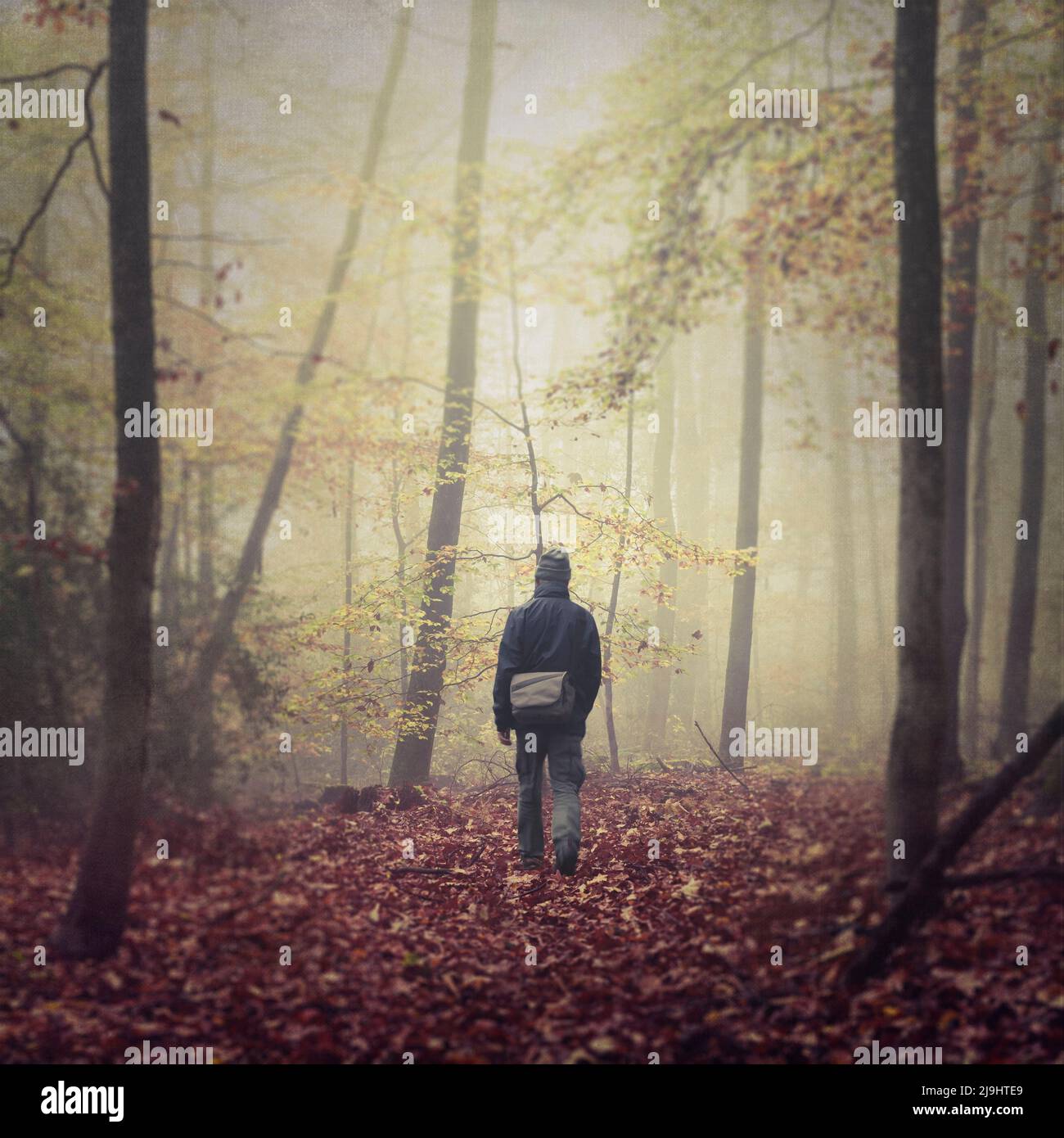 Man alone hiking hi-res stock photography and images - Alamy