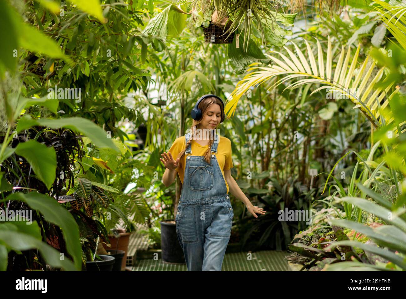 Dancing to music in the garden hi-res stock photography and images - Alamy