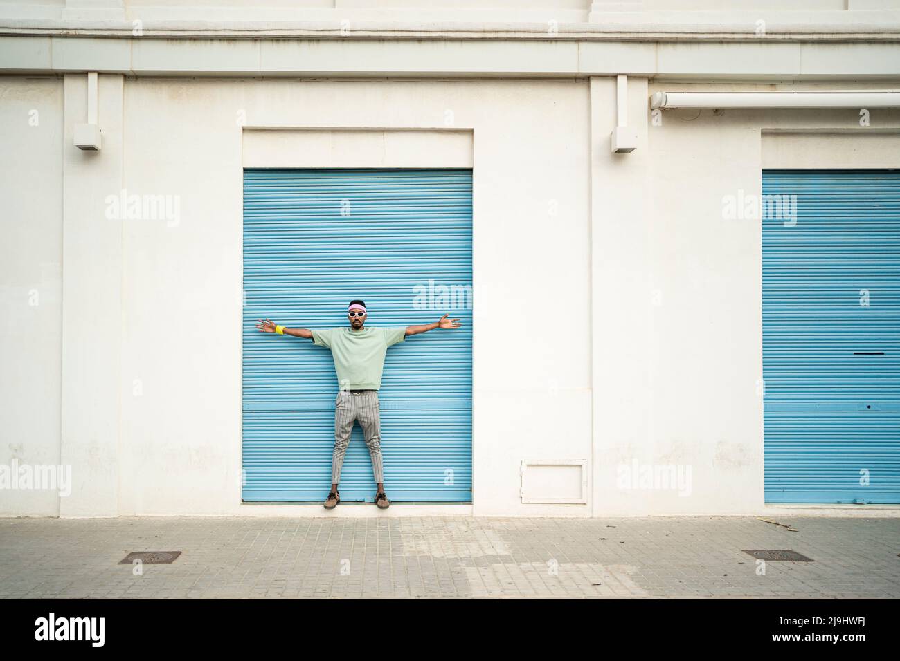 Blocking with arms hi-res stock photography and images - Alamy