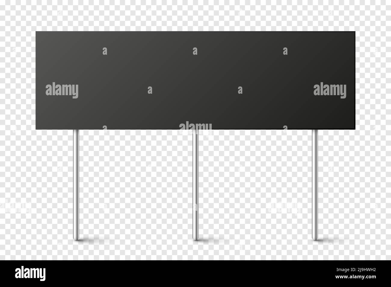 Black blank board with place for text, protest sign isolated on ...