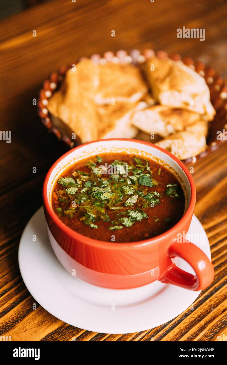 Georgian cuisine. Kharcho or Harcho is a traditional Georgian soup ...
