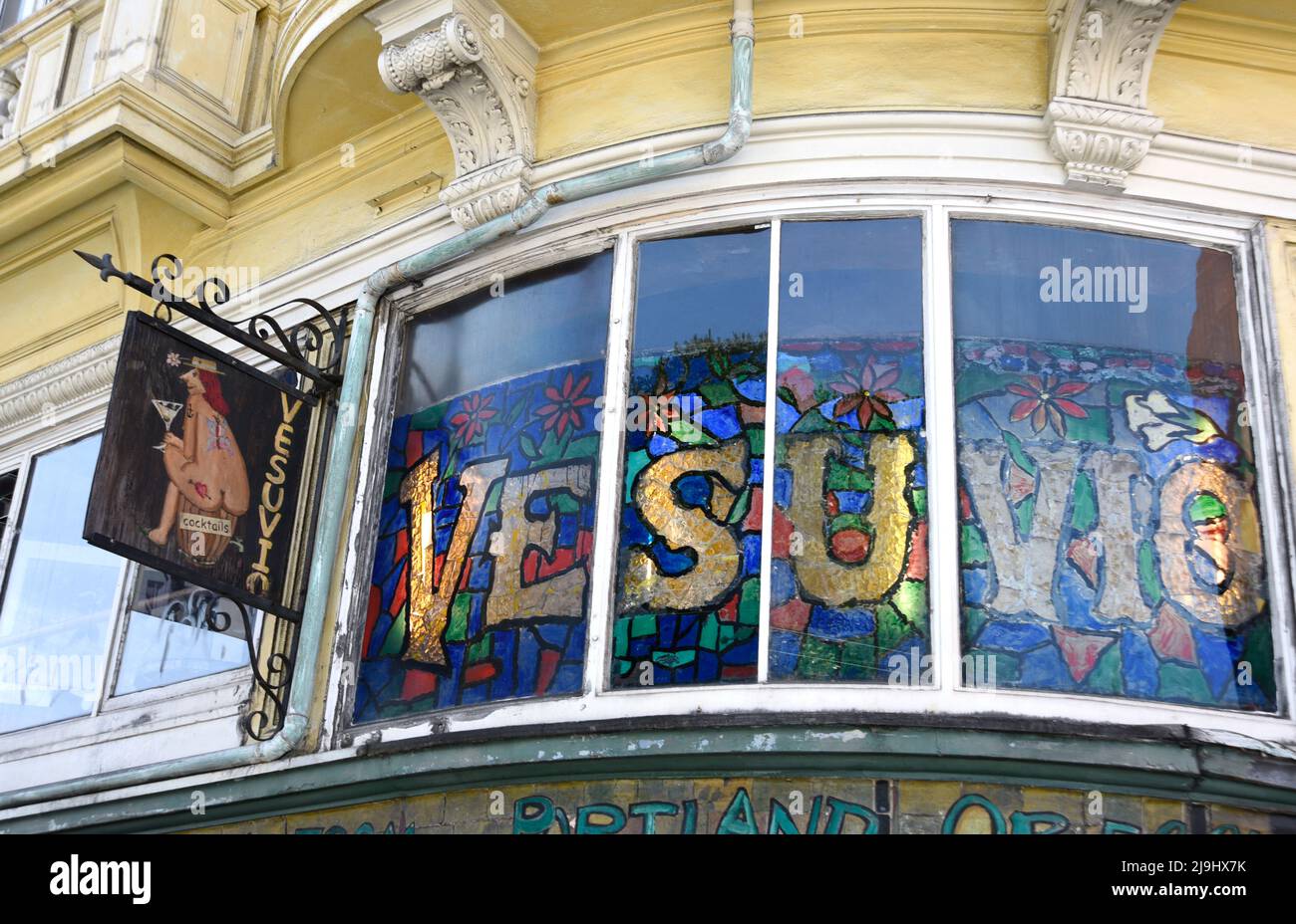 The Vesuvio Cafe, a landmark bar in the North Beach section of San ...