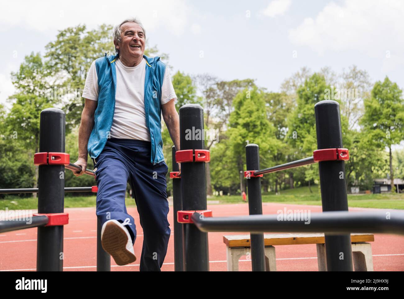 Happy senior man active hi-res stock photography and images - Alamy