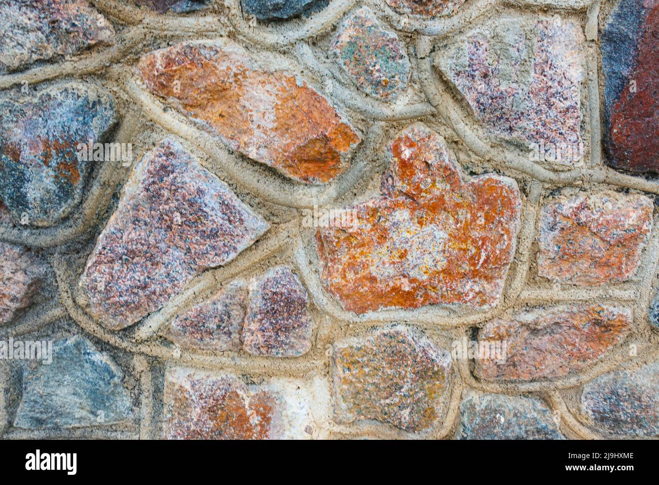 A close-up of the stone wall. The texture of masonry is made of multi ...