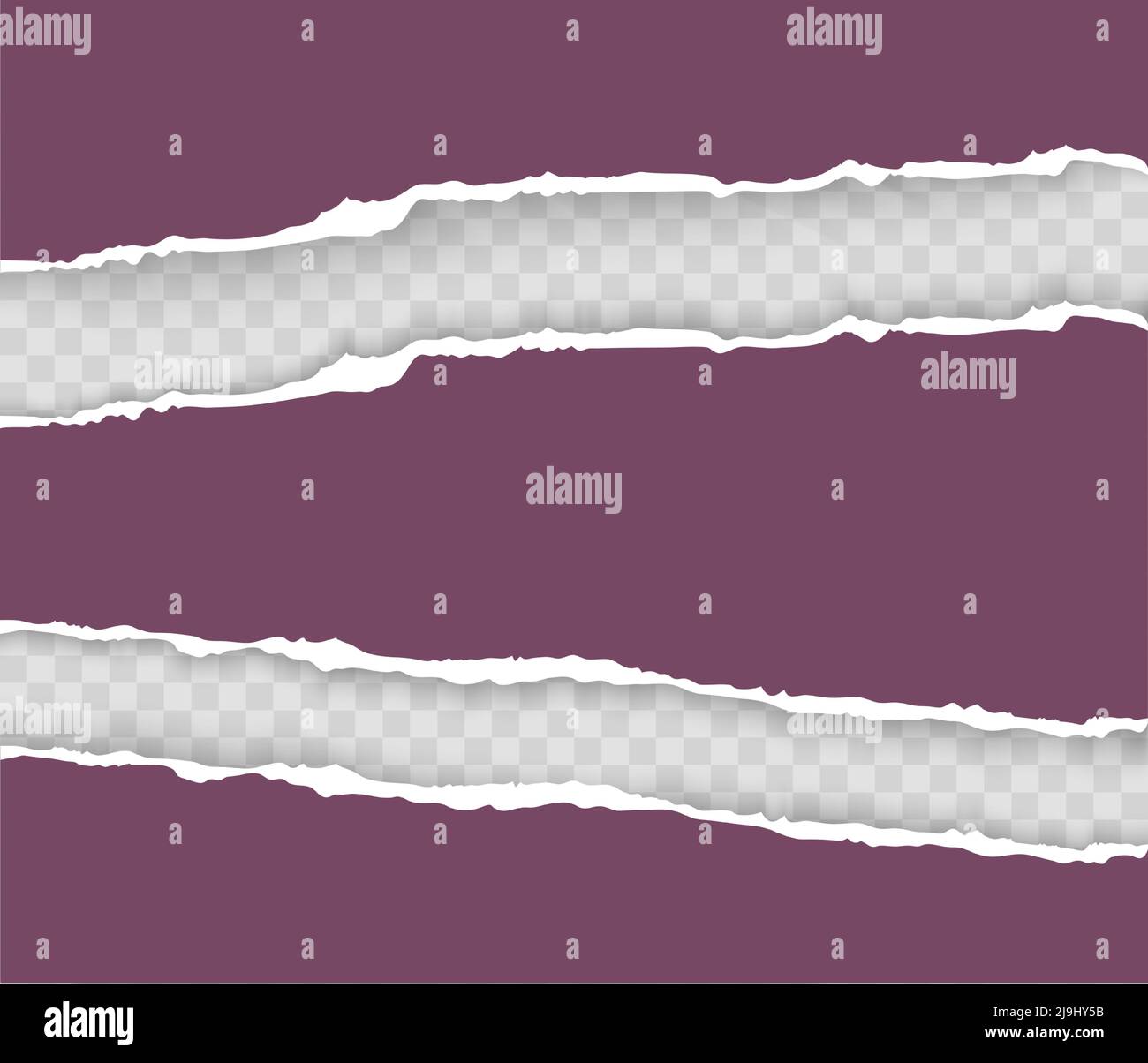 Paper texture with damaged edge isolated on transparent background ...