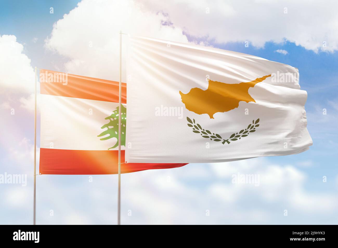 Lebanon cyprus flag hi-res stock photography and images - Alamy