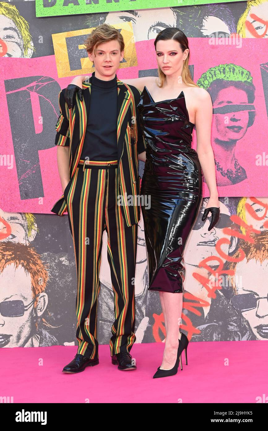 London, UK. 23 May 2022. Talulah Riley and Thomas Brodie-Sangster ...