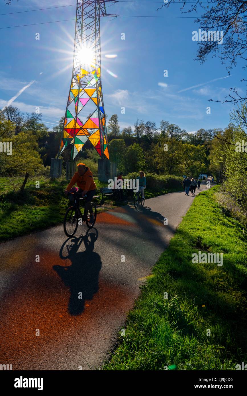The Ruhr near Essen-Steele, Ruhrtalradweg, Leinpfad, Essen-Überruhr ...
