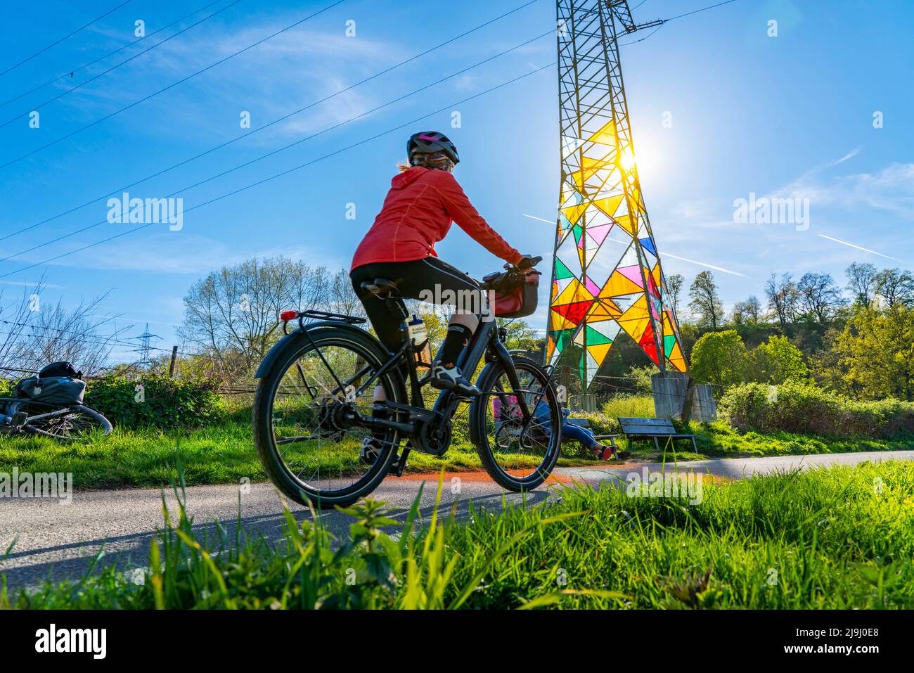 The Ruhr near Essen-Steele, Ruhrtalradweg, Leinpfad, Essen-Überruhr ...