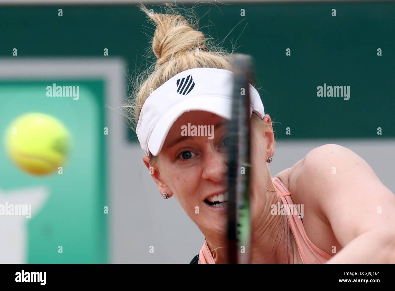 Paris, France. 23rd May, 2022. US tennis player Alison Riske returns ...
