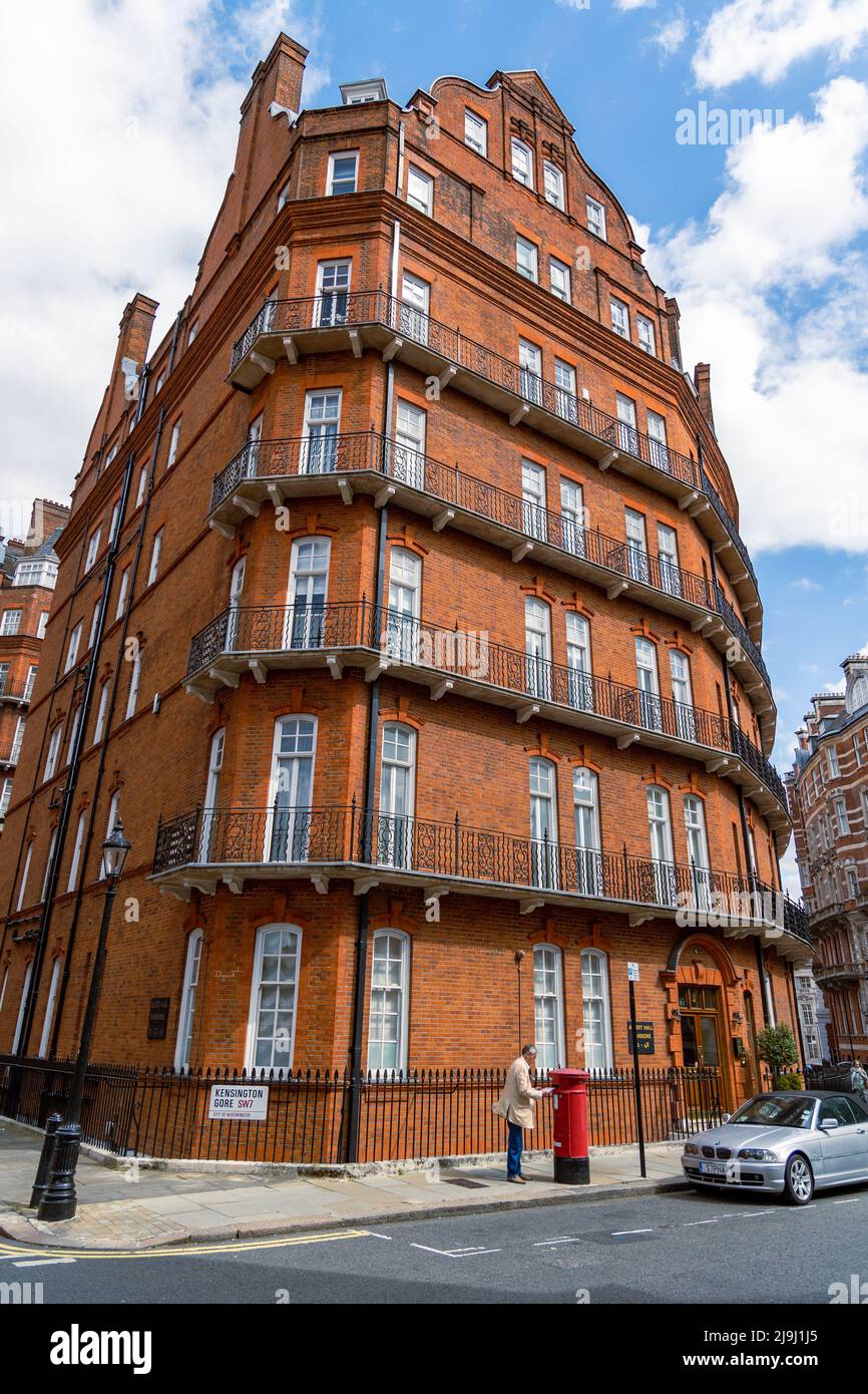 London, England - May 12, 2022: Englishman drops envelopes to iconic ...
