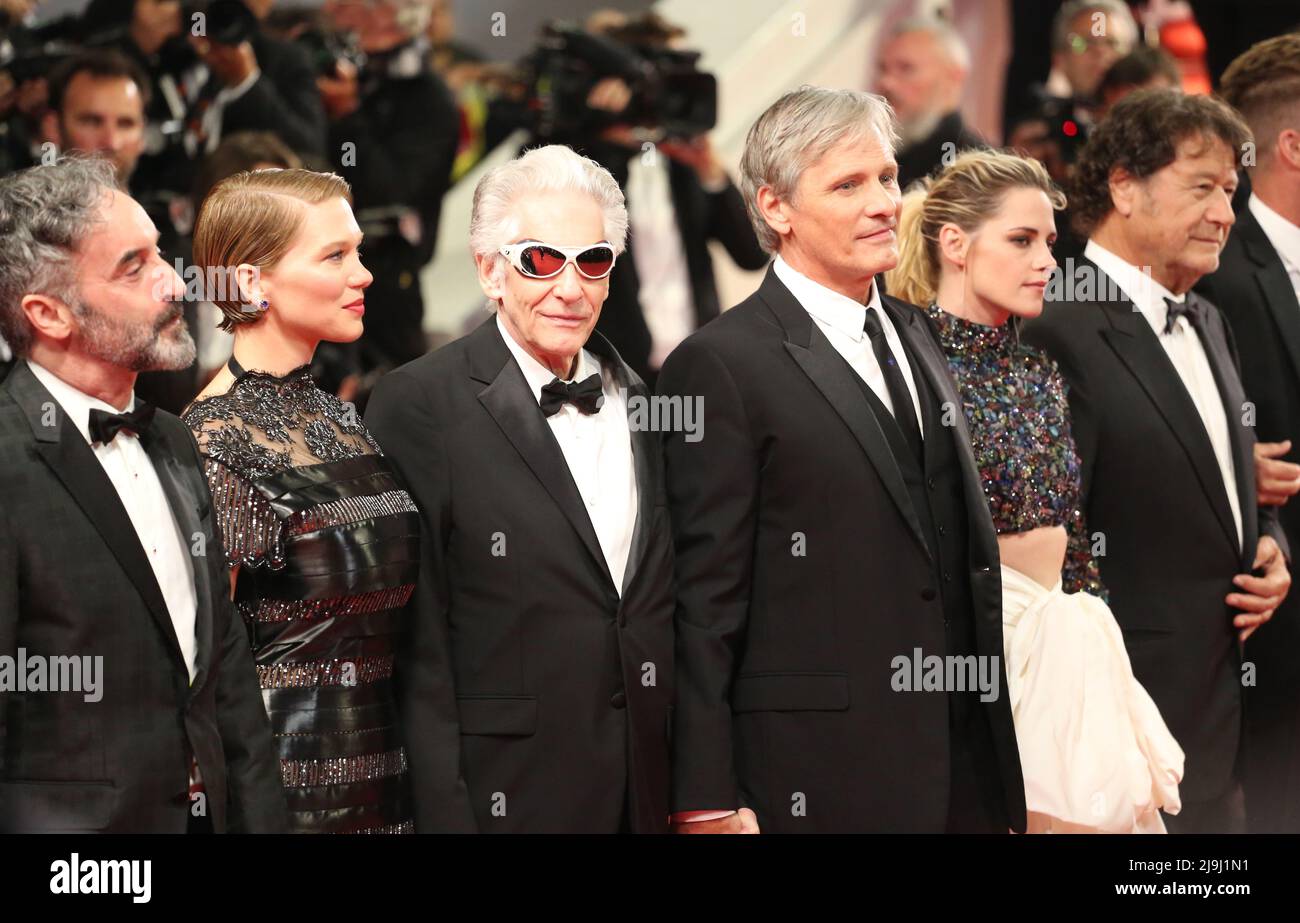 Cannes, France. 23rd May, 2022. Don McKellar, Léa Seydoux, David ...