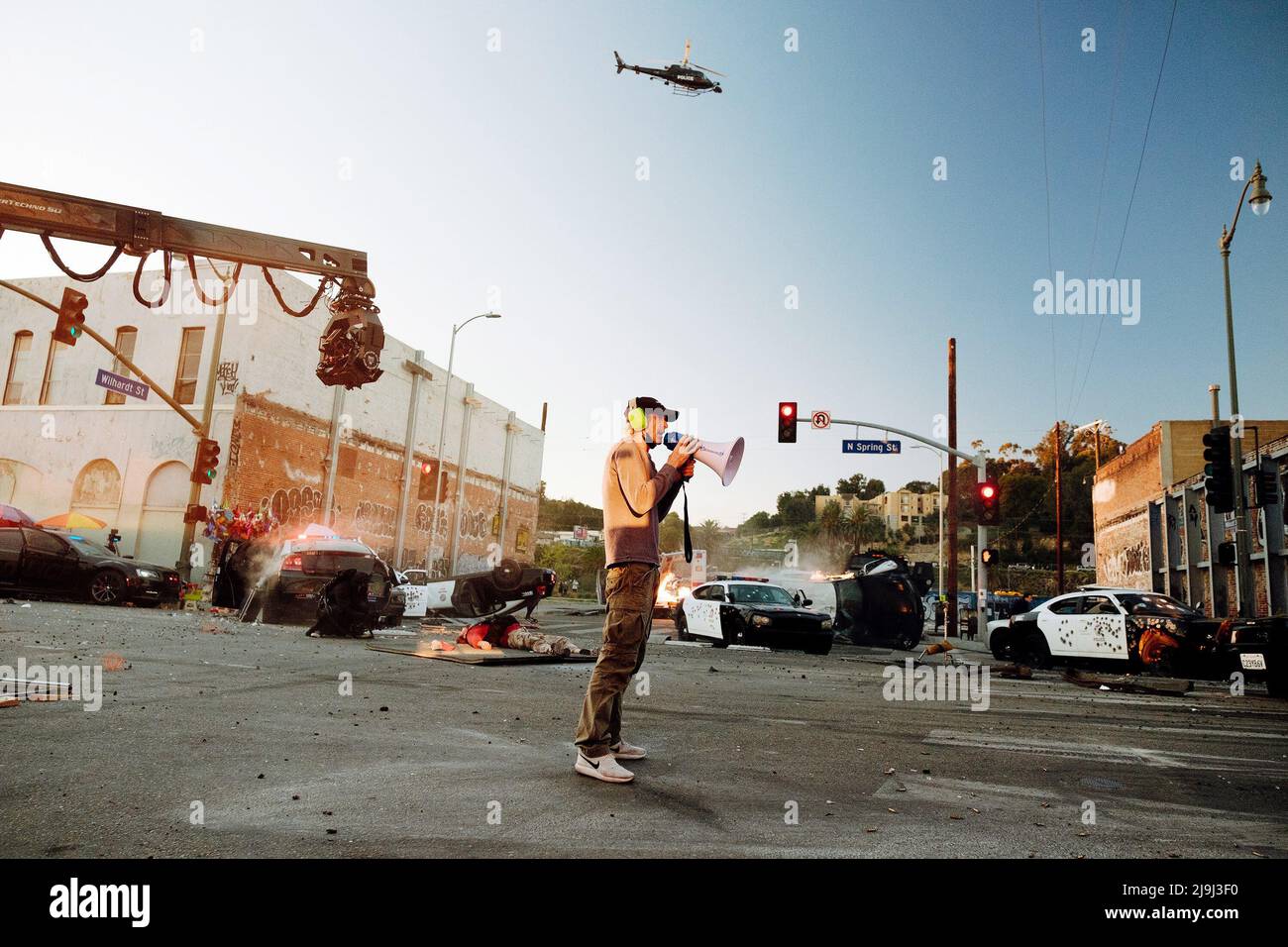 AMBULANCE, director Michael Bay, on set, 2022. ph: Andrew Cooper ...