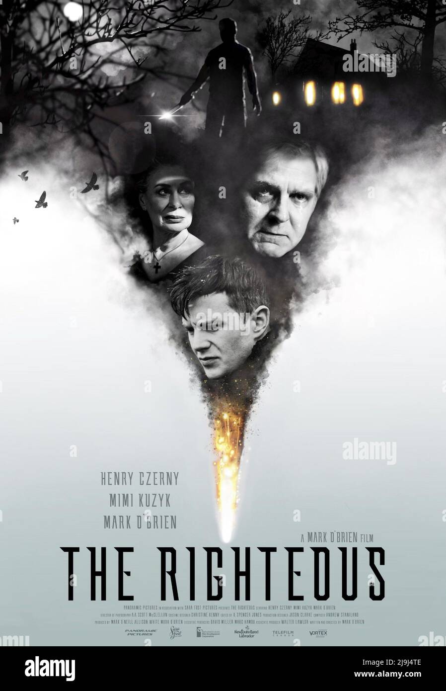 THE RIGHTEOUS, poster, top, from left: Mimi Kuzyk, Henry Czerny, bottom ...