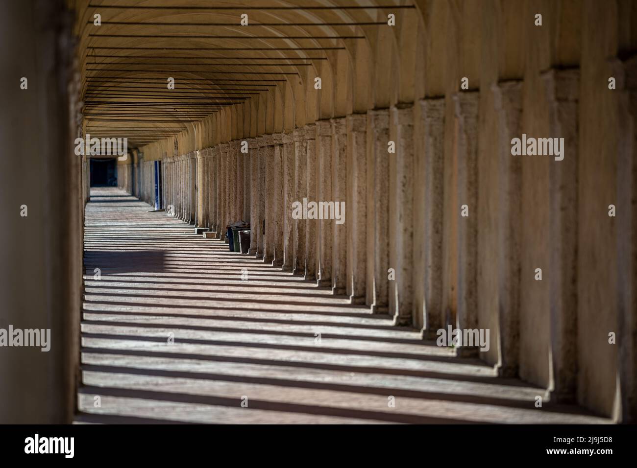 400 metres long arcade of Loggiato dei Cappuccini leading to Monastery ...