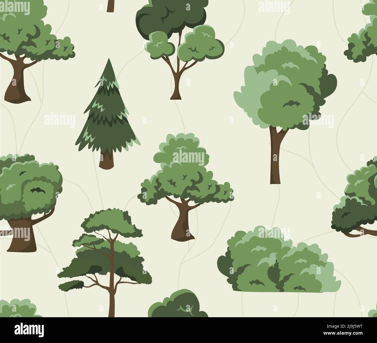 Trees seamless pattern Stock Vector Image & Art - Alamy