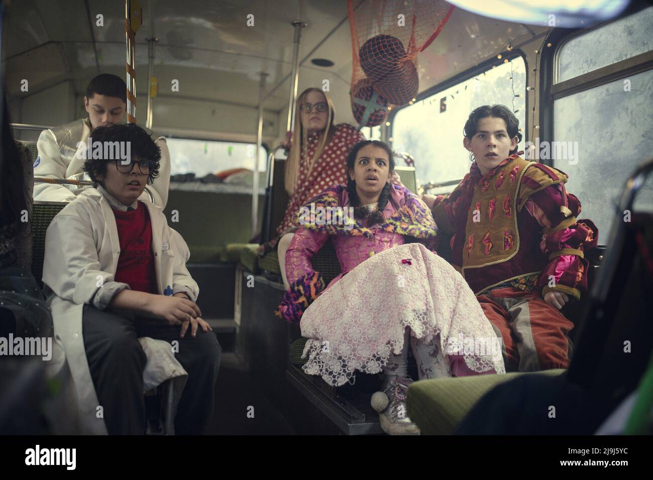 THE LAST BUS, from left: Moosa Mostafa, Daniel Frogson, Marlie Morrelle ...
