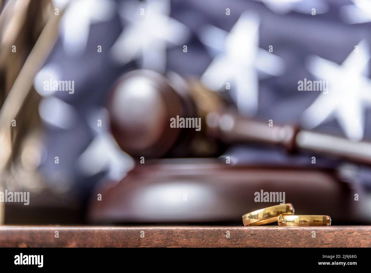 Flag of USA and concept of Family Law Stock Photo - Alamy