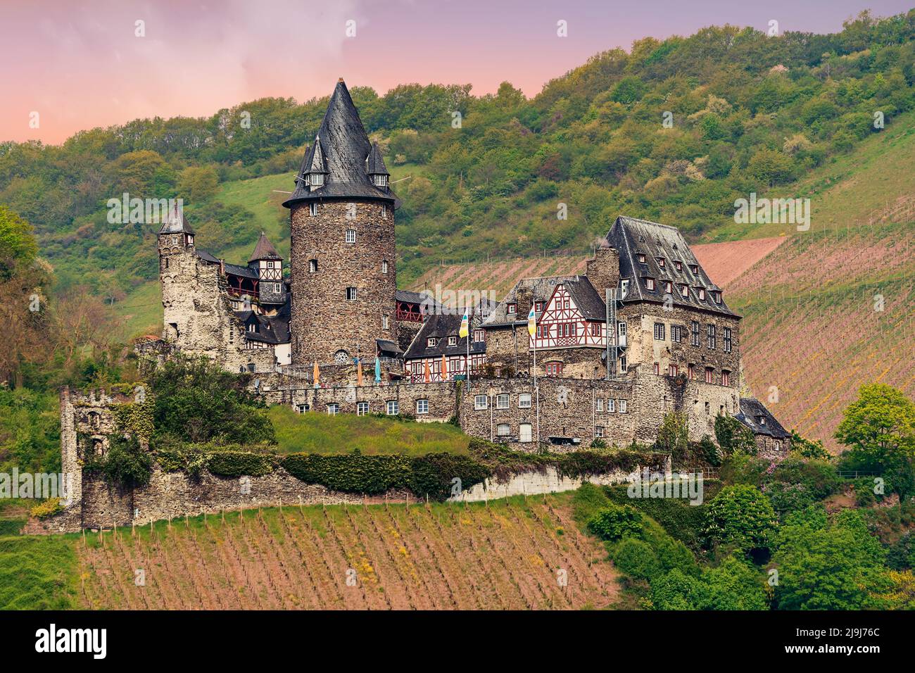 Stahleck Castle on the Middle Rhine in Germany Stock Photo - Alamy