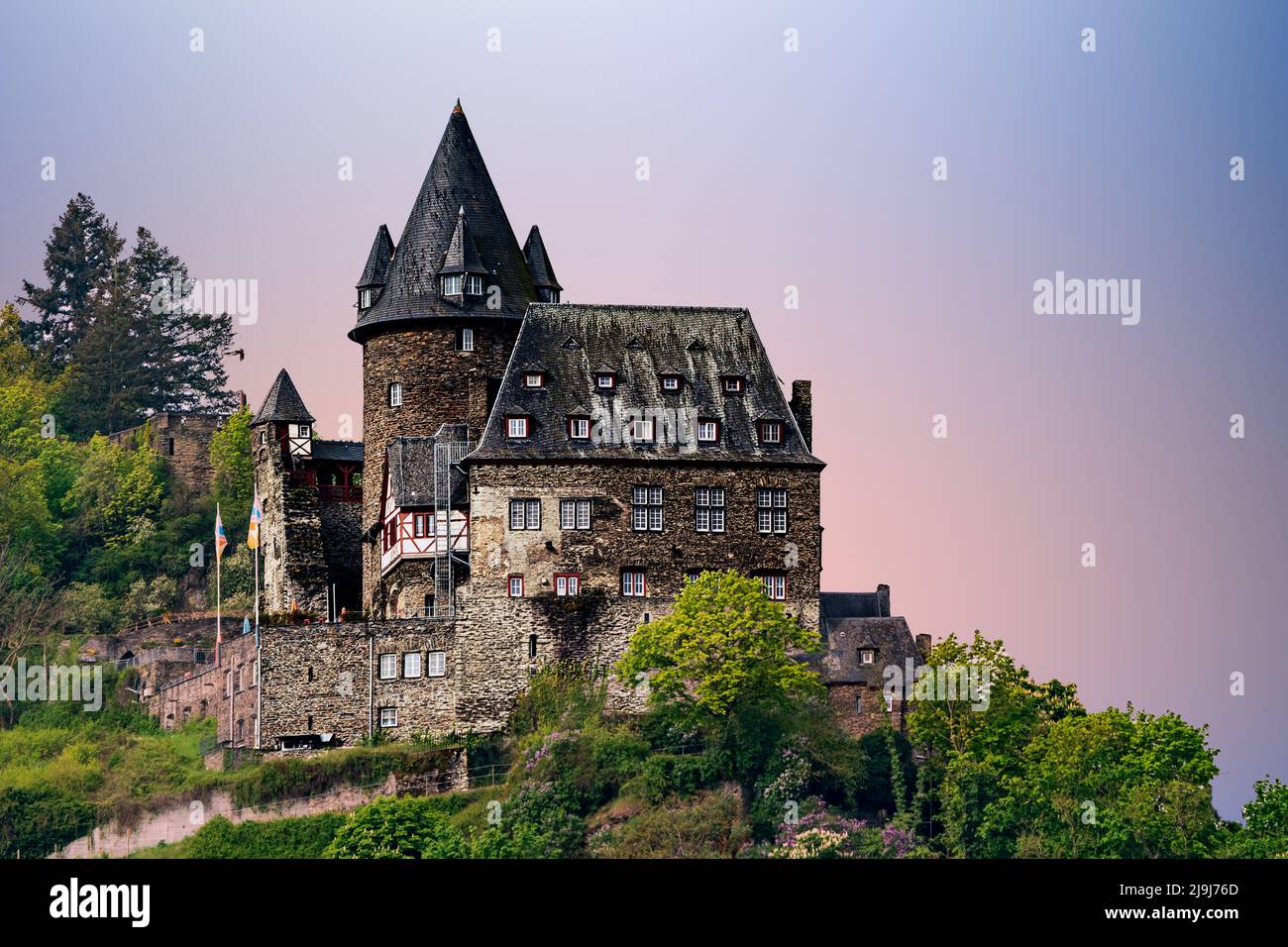 Stahleck Castle on the Middle Rhine in Germany Stock Photo - Alamy