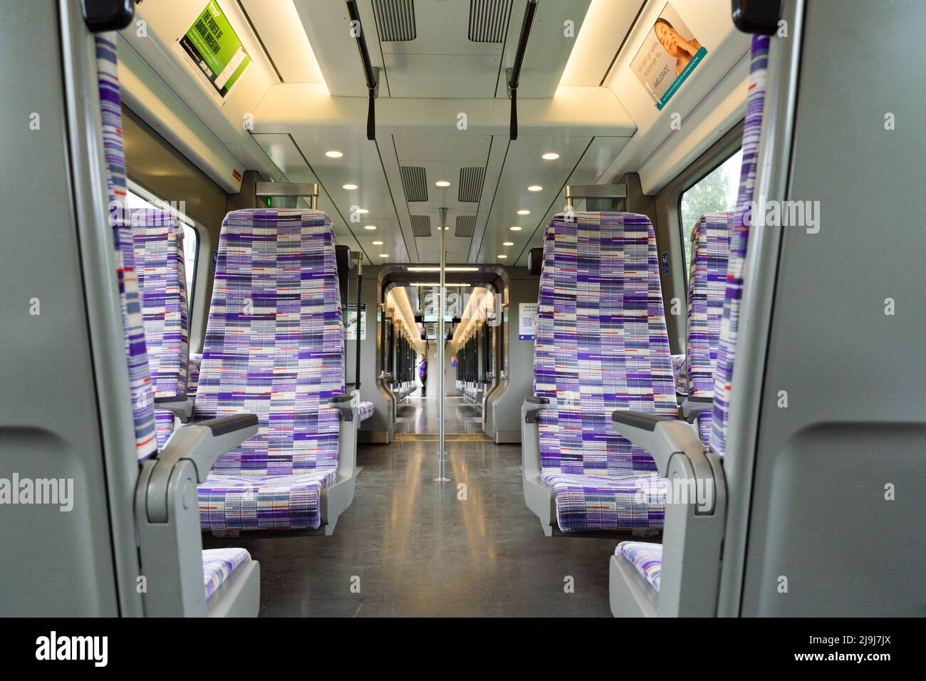 Elizabeth line train seats hi-res stock photography and images - Alamy
