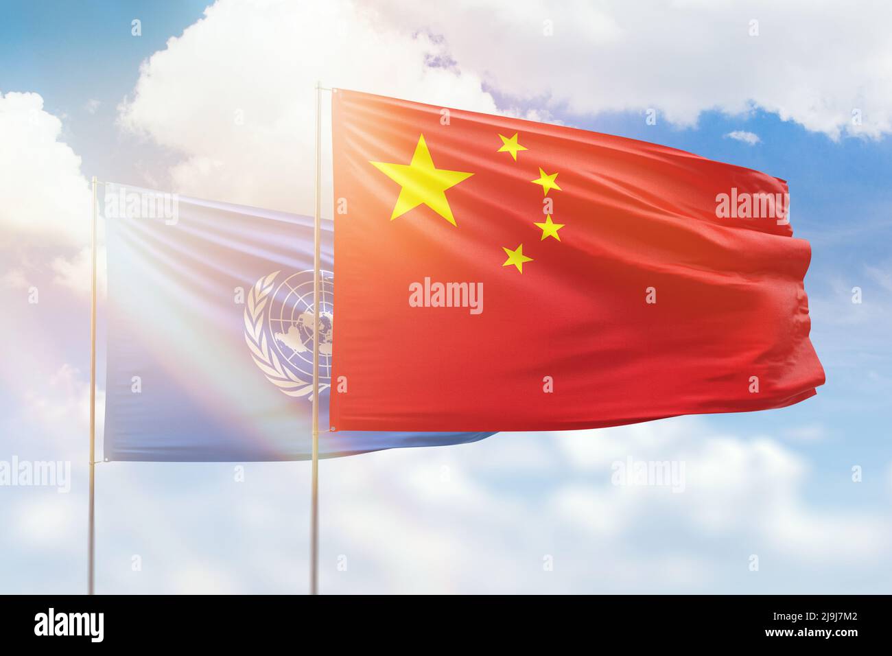 Un flags china hi-res stock photography and images - Alamy