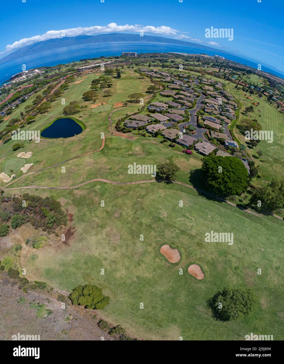 Hawaii maui aerial kaanapali resort hi-res stock photography and images ...