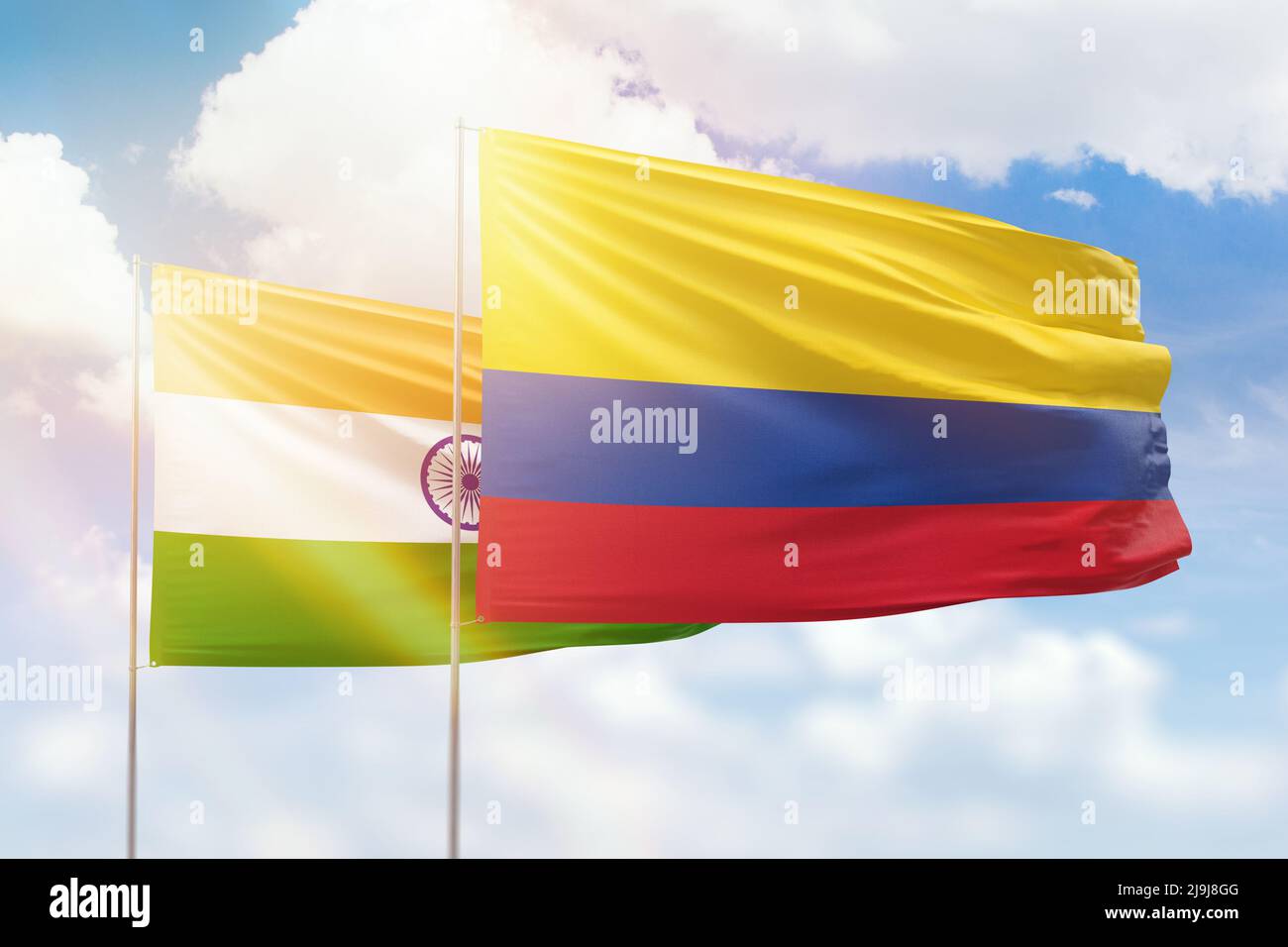 Colombia india flag hi-res stock photography and images - Alamy
