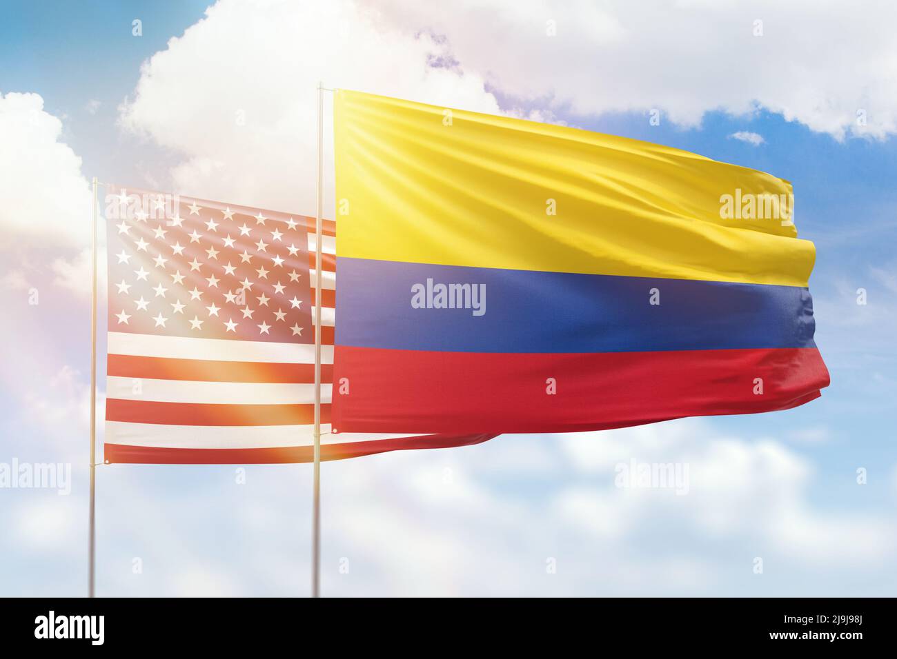 Usa colombia flag hi-res stock photography and images - Alamy