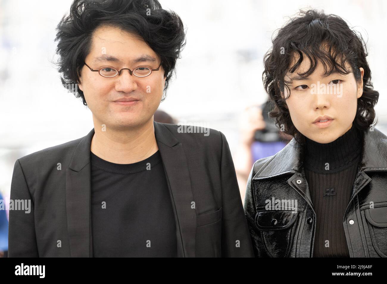 Davy Chou and Ji-min Park attend the photocall for Retour a Seoul during the 75th annual Cannes ...