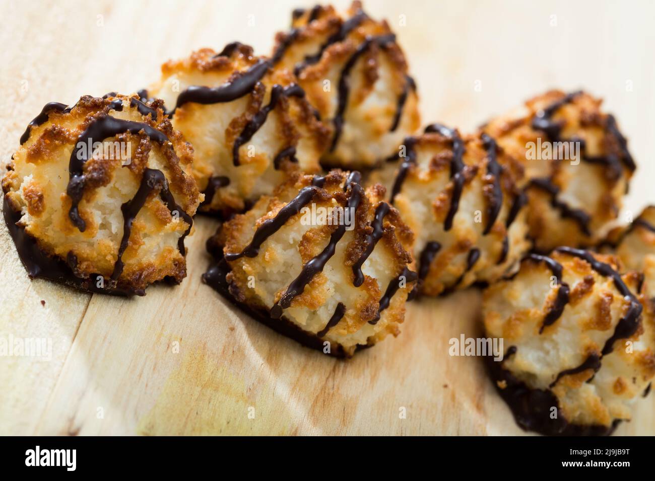 Spanish coconut biscuits sprinkled with chocolate Stock Photo - Alamy