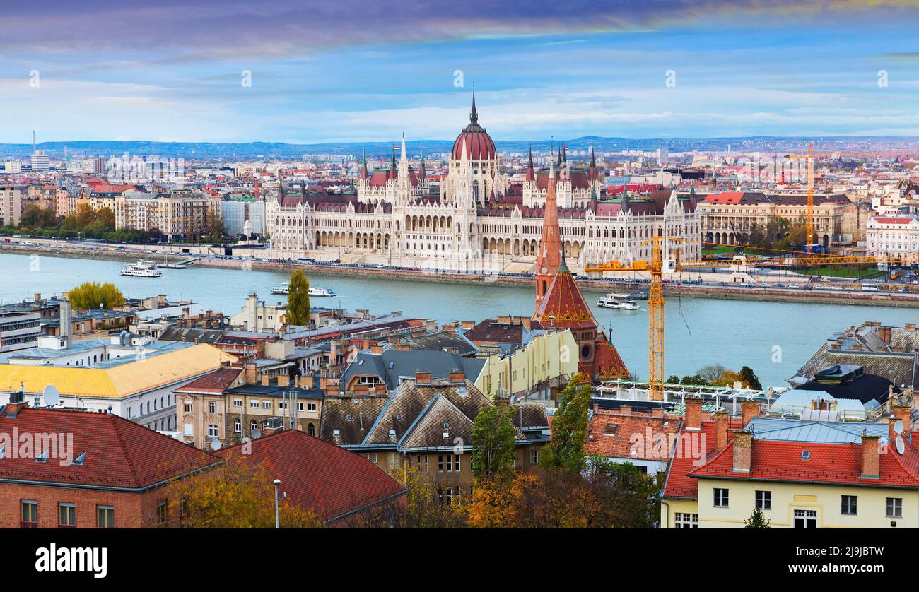 Image of building of Parliament in Budapest of Hungary Stock Photo - Alamy