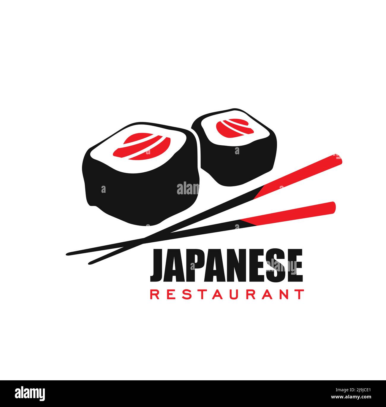 Japanese cuisine restaurant icon. Japan food cafe, sushi restaurant ...