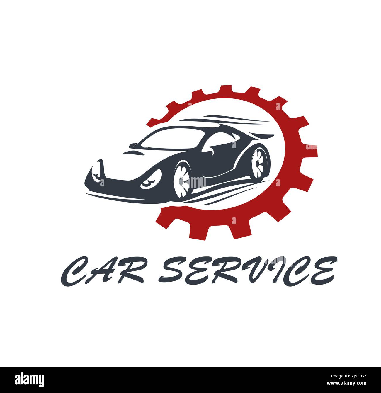 Sport car service icon, engine repair and auto mechanic garage, vector ...