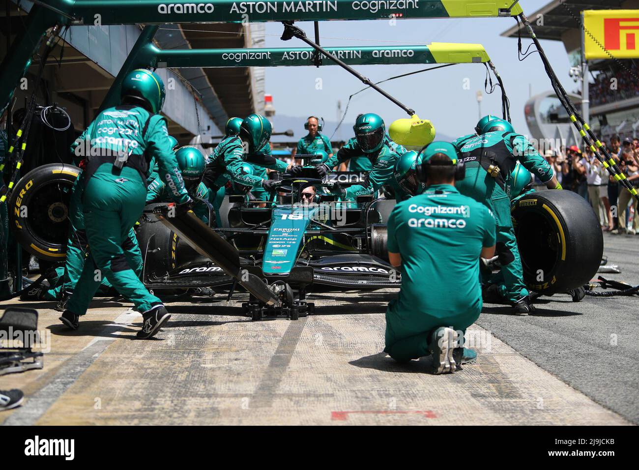 Barcelona, Spain. 22nd May, 2022. Aston Martin Aramco Cognizant F1 Team ...