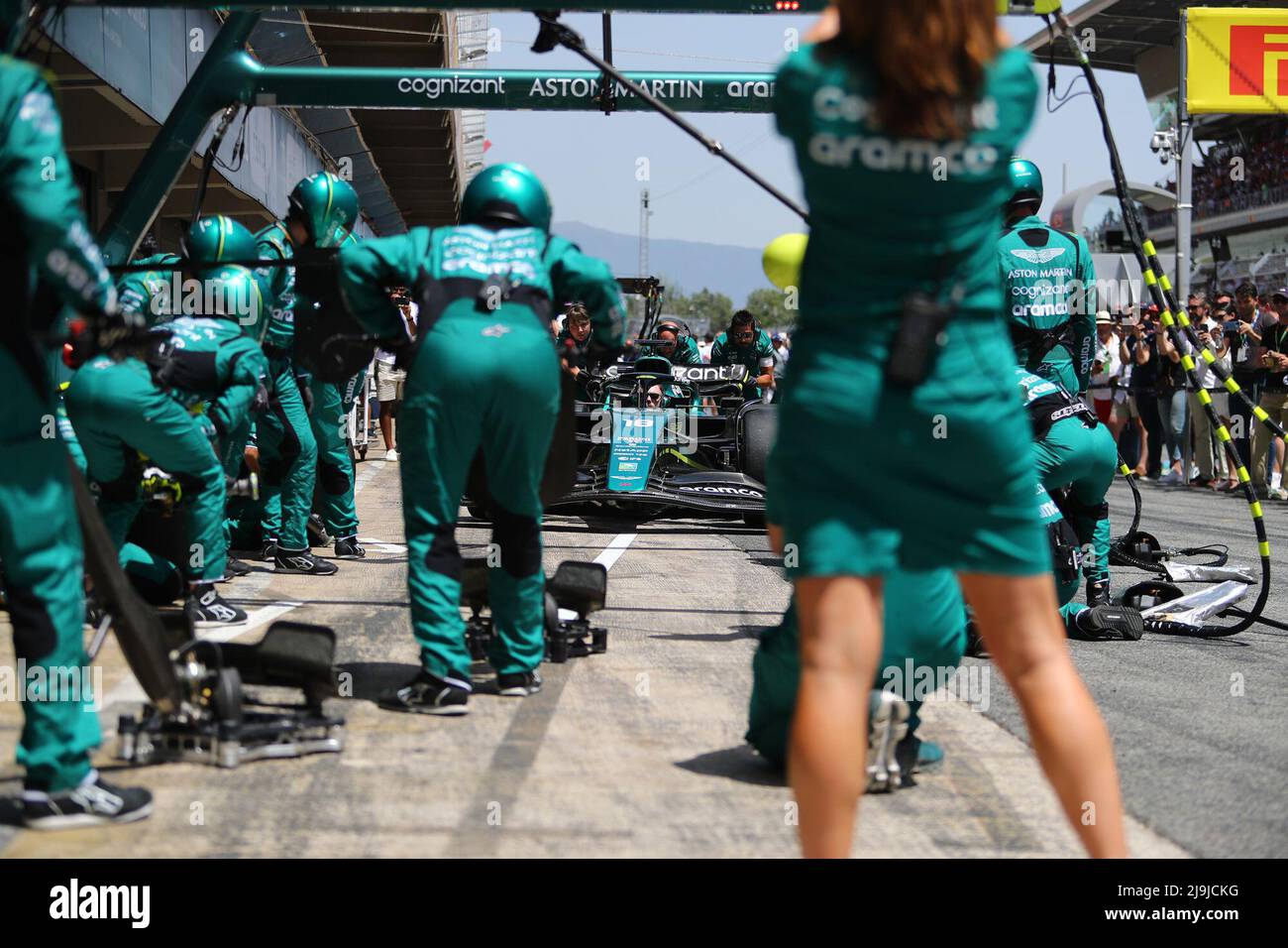 Barcelona, Spain. 22nd May, 2022. Aston Martin Aramco Cognizant F1 Team ...