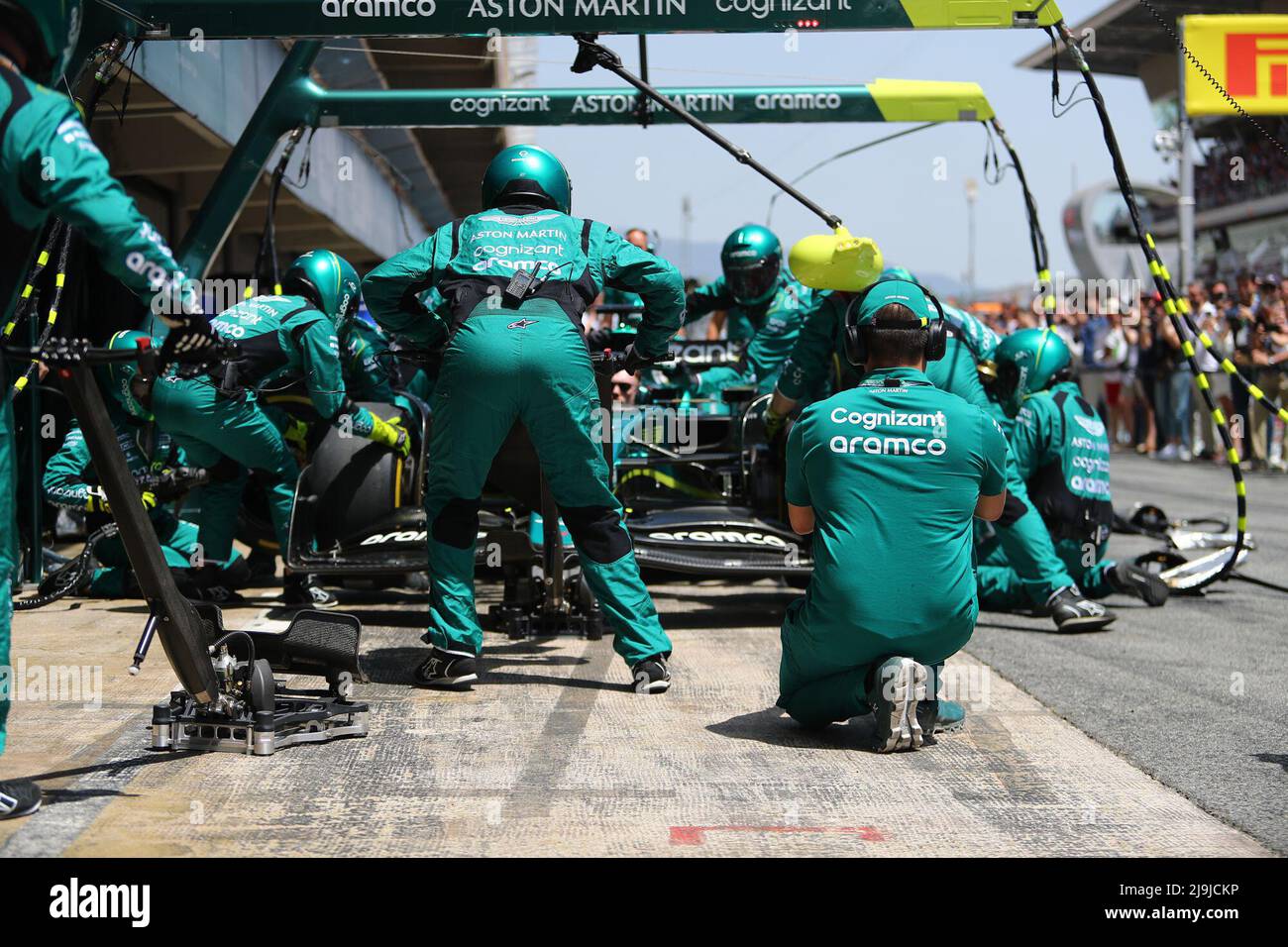Barcelona, Spain. 22nd May, 2022. Aston Martin Aramco Cognizant F1 Team ...