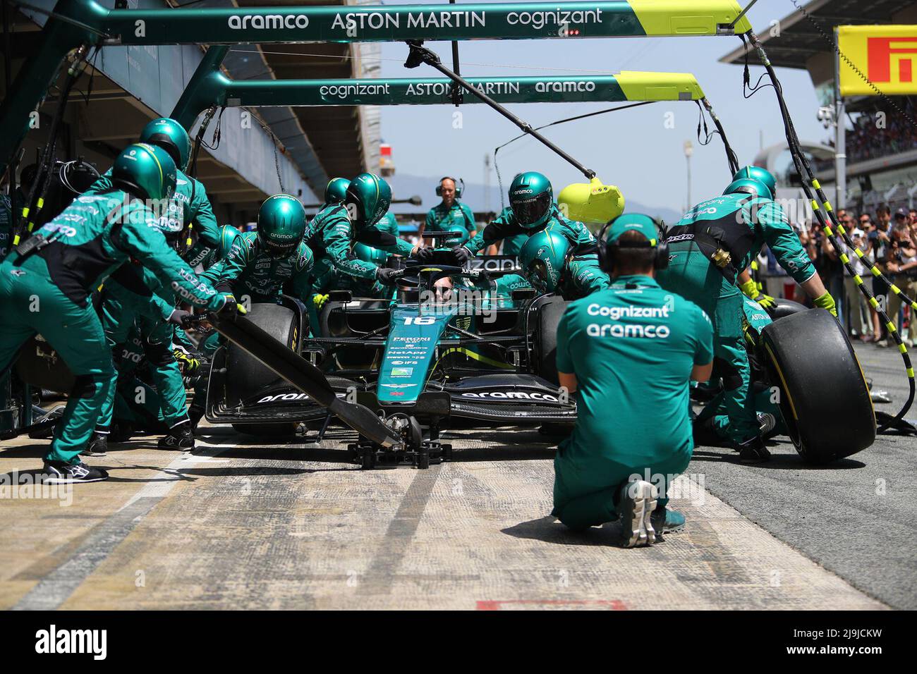 Barcelona, Spain. 22nd May, 2022. Aston Martin Aramco Cognizant F1 Team ...