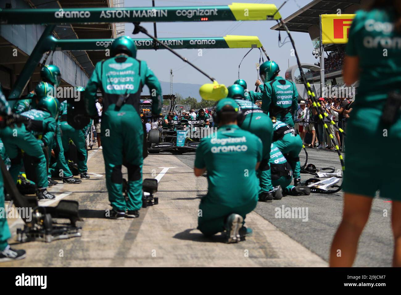 Barcelona, Spain. 22nd May, 2022. Aston Martin Aramco Cognizant F1 Team ...