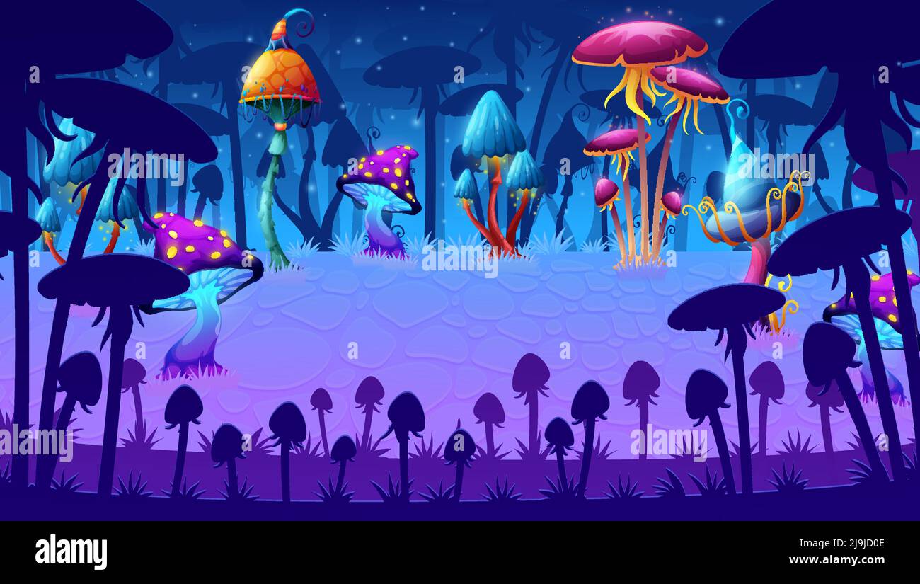 Mystic wood landscape in Stock Vector Images - Alamy