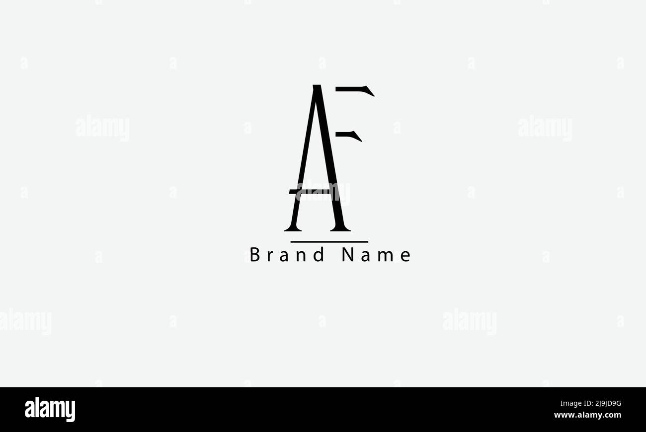 Af initials logo hi-res stock photography and images - Alamy